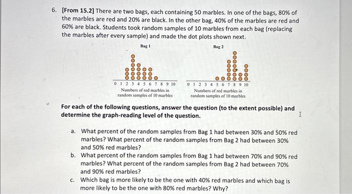 Solved [From 15.2] There are two bags, each containing 50 | Chegg.com