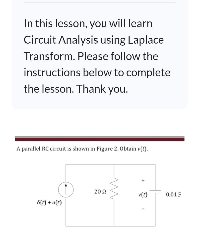 Solved In this lesson, you will learn Laplace Transform | Chegg.com