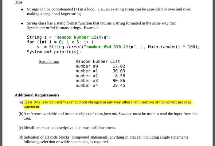 Solved ** HERE IS THE GIVEN CLASS BOX.JAVA:** **JUST COPY | Chegg.com