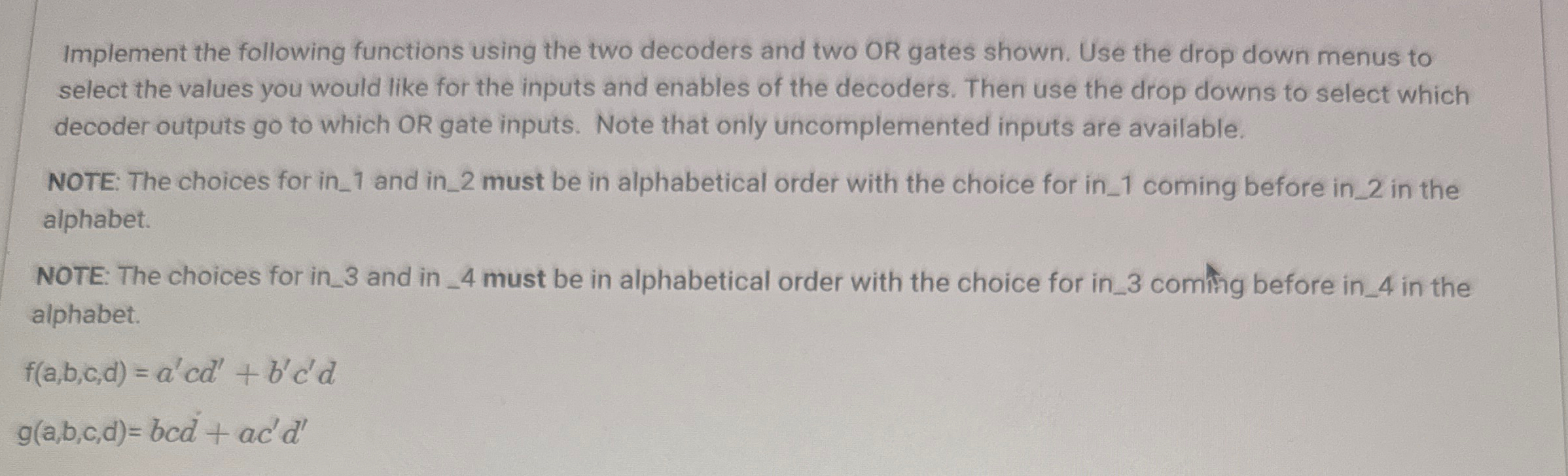 Solved Implement the following functions using the two | Chegg.com