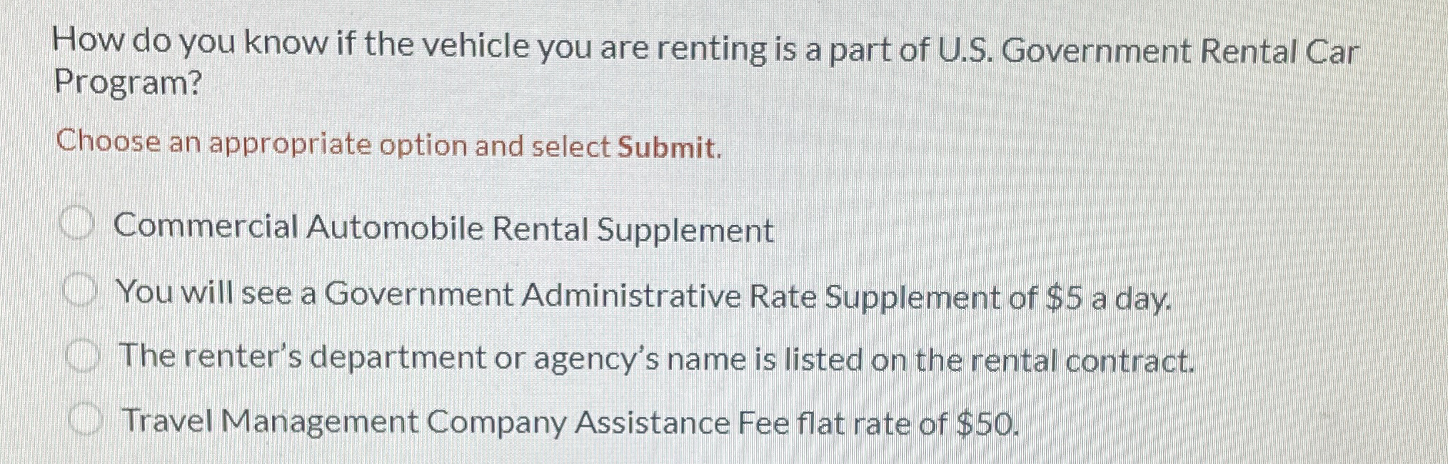 Solved How do you know if the vehicle you are renting is a | Chegg.com