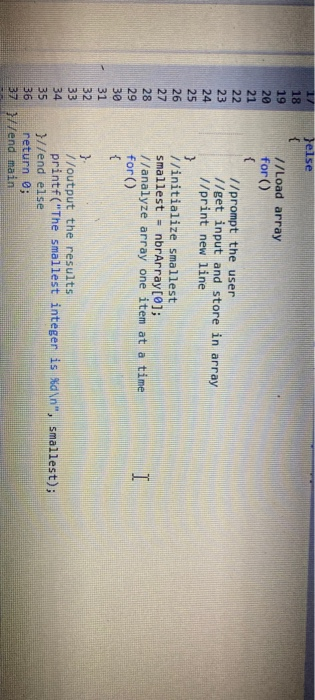 Solved 9.12 LAB: The smallest number Using the skeleton | Chegg.com