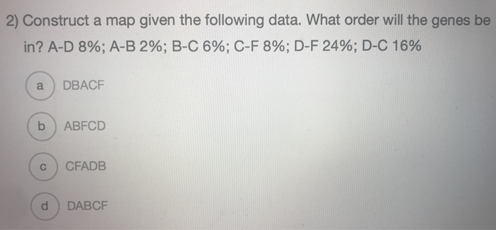 Solved 2) Construct a map given the following data. What | Chegg.com