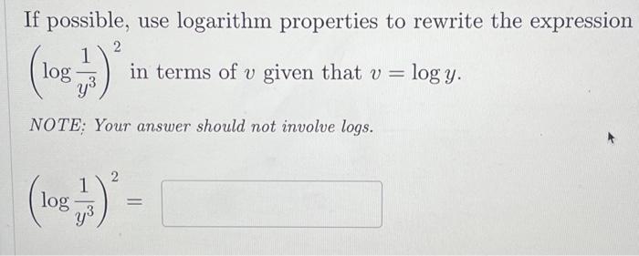 Solved Rewrite the expression log(AB)+log(A6) in terms of | Chegg.com