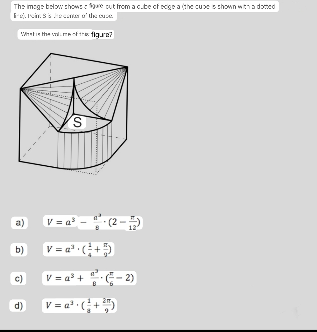 The image below shows a figure cut from a cube of | Chegg.com