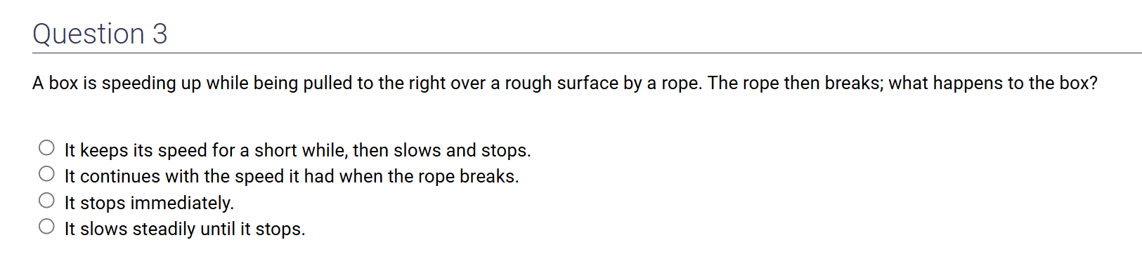 Solved Question 3A box is speeding up while being pulled to | Chegg.com