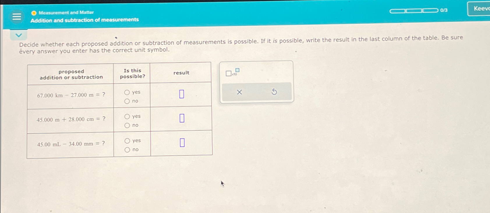 Solved Measurement and Matter03Addition and subtraction of | Chegg.com