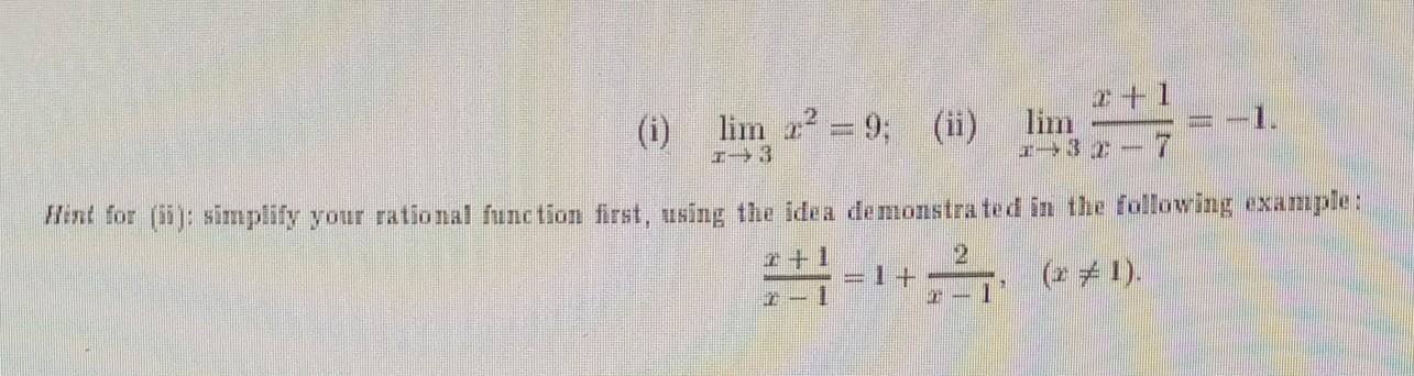 Solved 1. (Limit of a Function, the Definition of: the ε−δ | Chegg.com