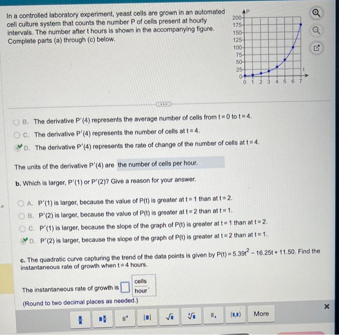 Solved In a controlled laboratory experiment, yeast cells | Chegg.com