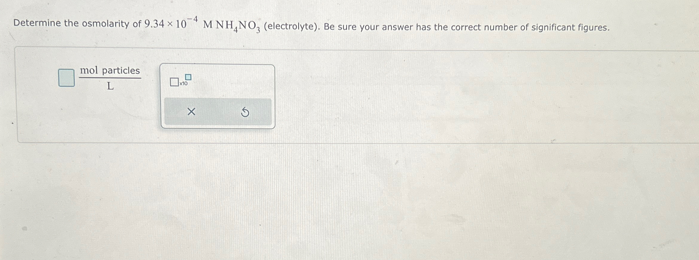 Determine the osmolarity of | Chegg.com