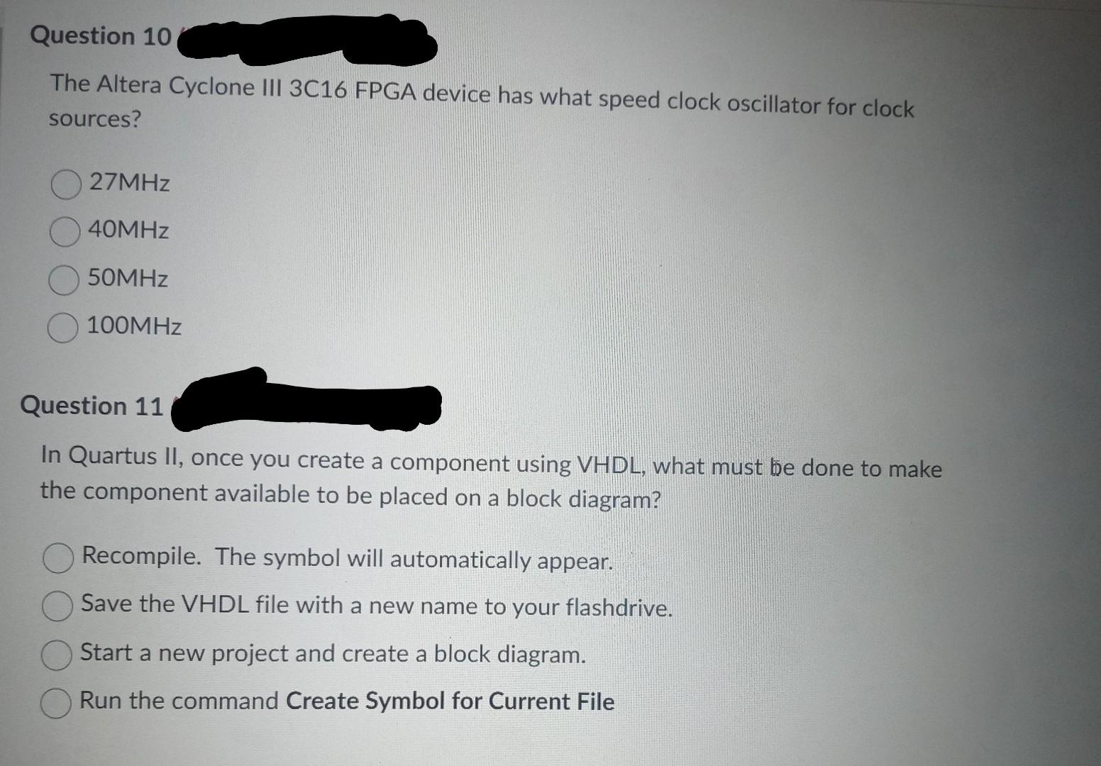 Solved In Quartus II, when viewing a vector waveform | Chegg.com