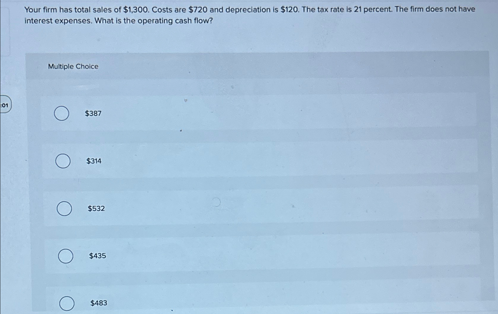 Solved Your firm has total sales of $1,300. ﻿Costs are $720 | Chegg.com