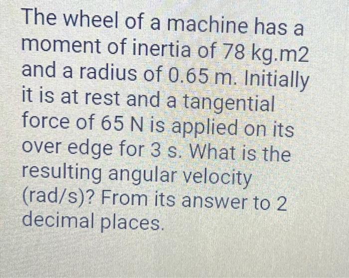 Solved A rotating fan with an initial angular velocity of | Chegg.com