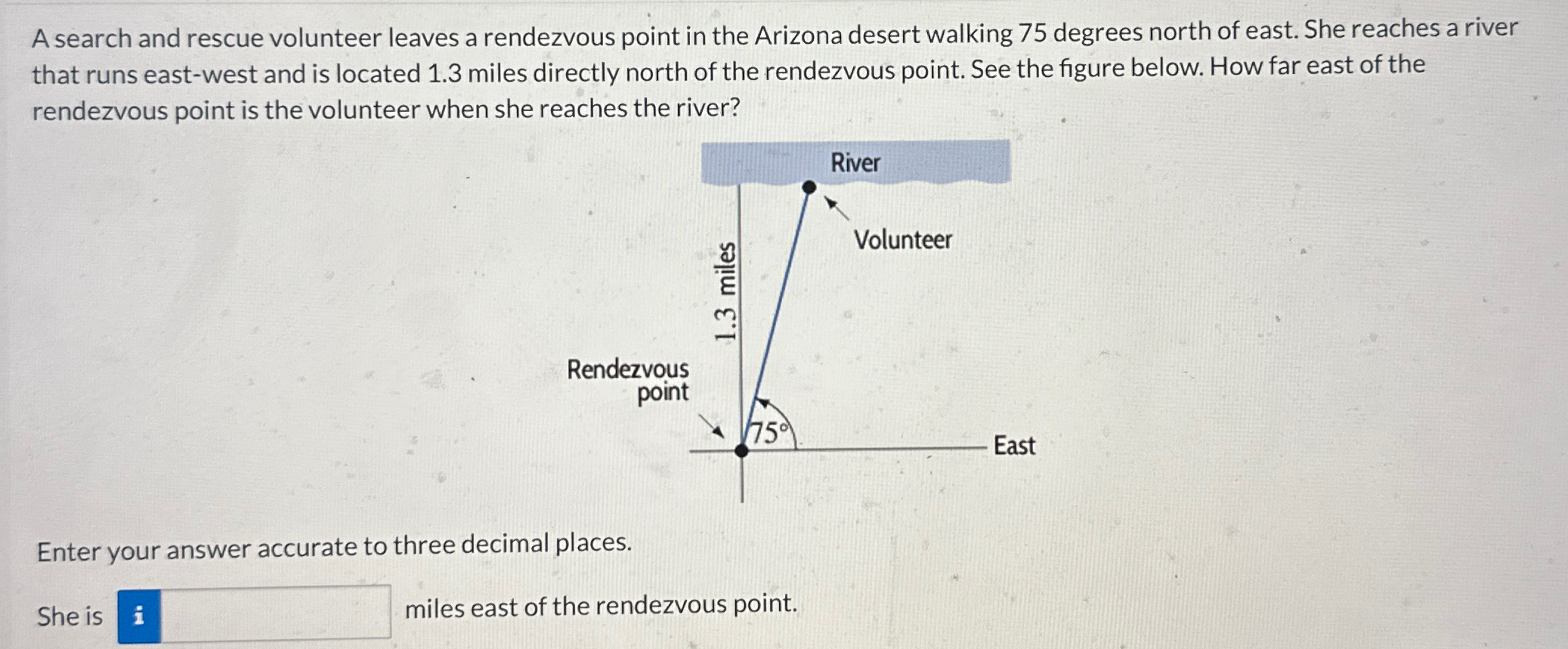 Solved A search and rescue volunteer leaves a rendezvous | Chegg.com