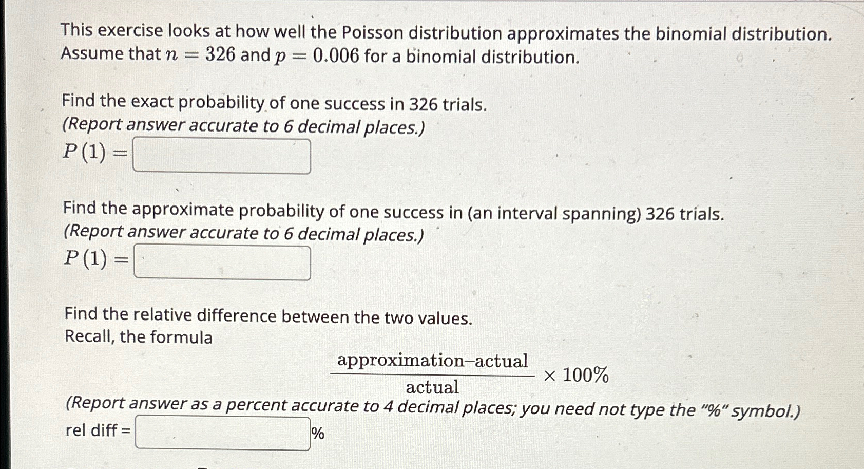 Solved This exercise looks at how well the Poisson | Chegg.com