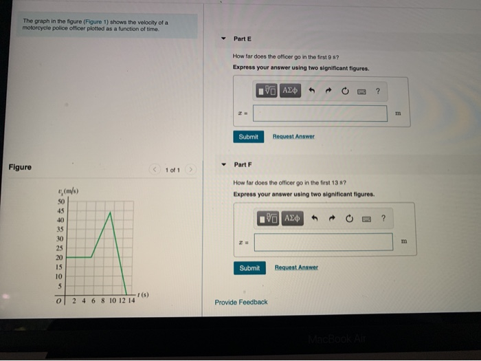 Solved The graph in the figure (Figure 1) shows the velocity | Chegg.com