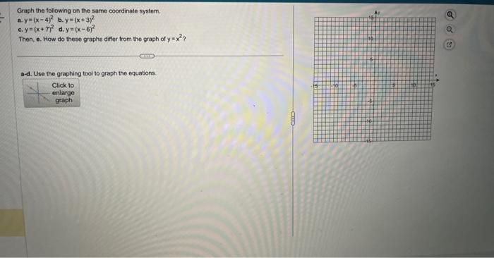Solved Graph The Following On The Same Coordinate System A