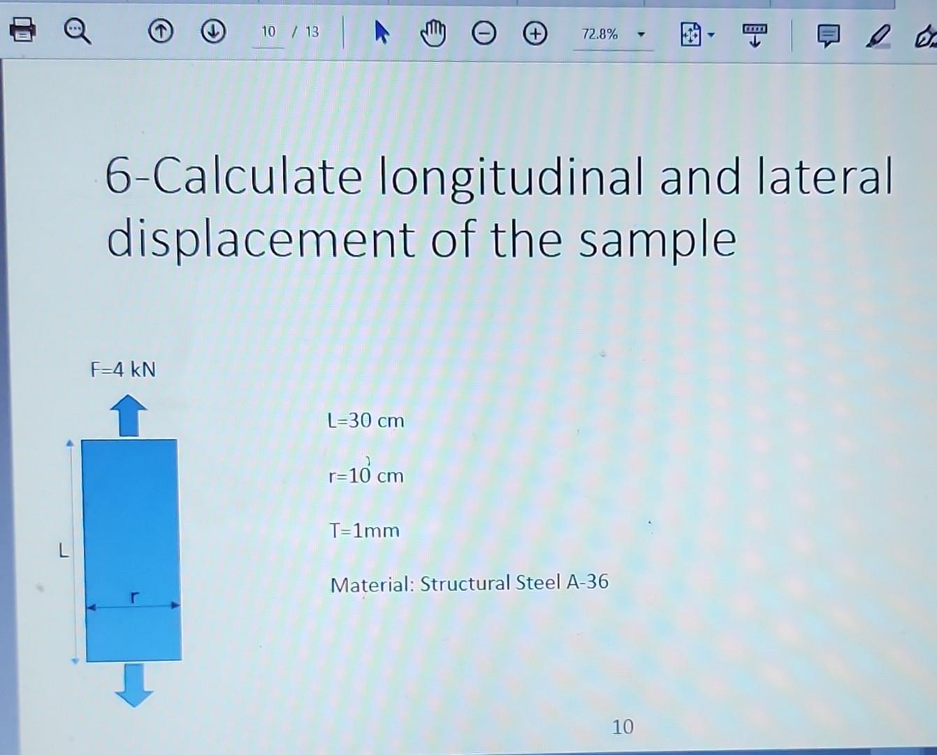 Solved 6-Calculate longitudinal and lateral displacement of | Chegg.com