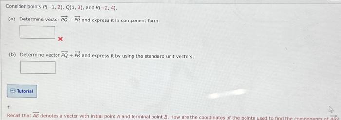 Solved (b) Determine vector \\( \\overrightarrow{P | Chegg.com
