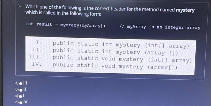 Solved 3. Which one of the following is the correct header | Chegg.com