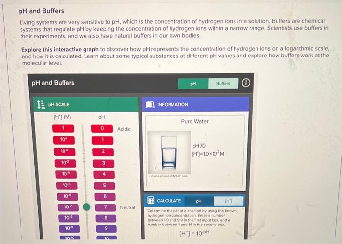 Solved pH and Buffers Living systems are very sensitive to | Chegg.com