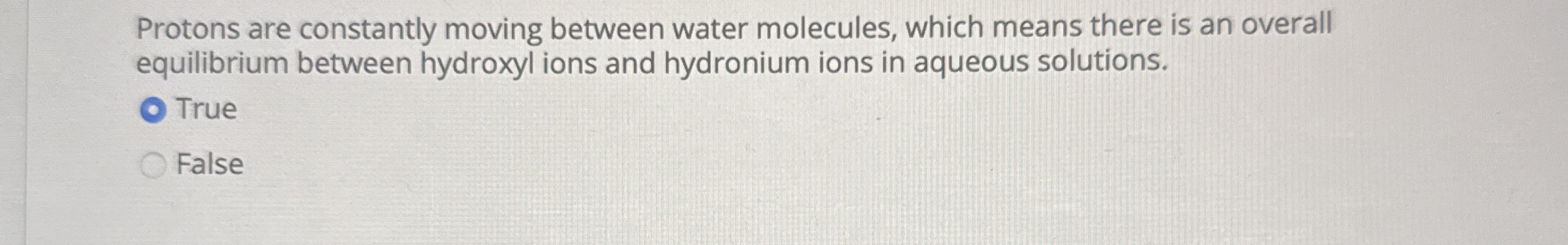Solved Protons are constantly moving between water | Chegg.com