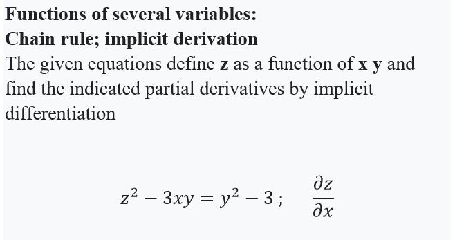 Solved Functions of several variables: : Chain rule; | Chegg.com