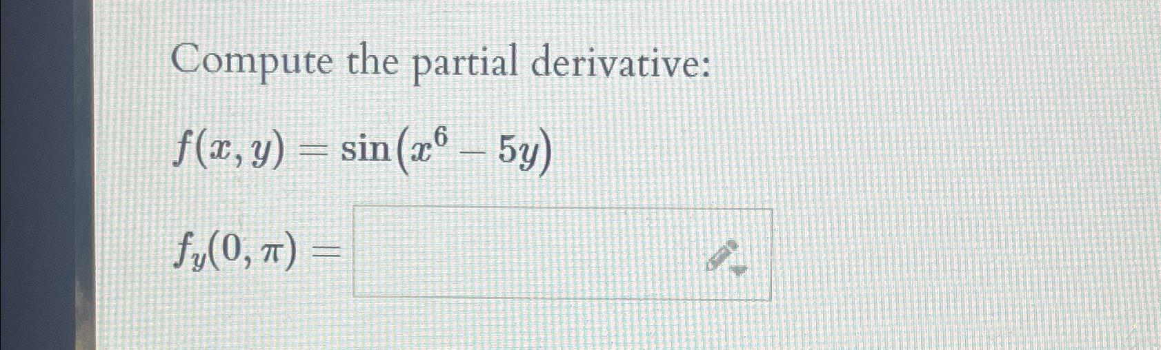 Solved Compute the partial | Chegg.com