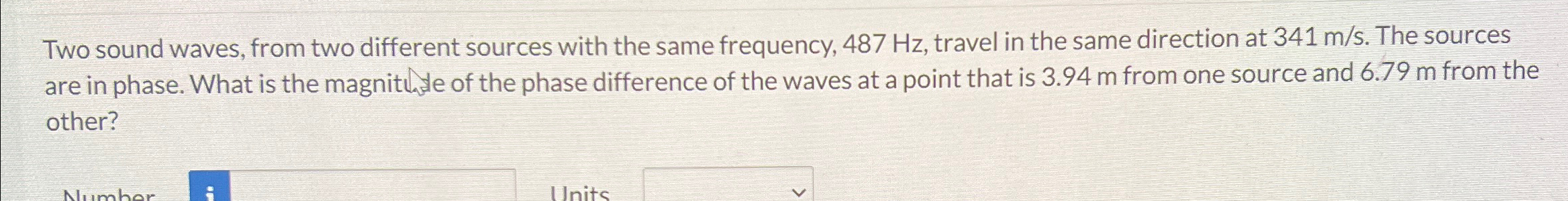 Solved Two sound waves, from two different sources with the | Chegg.com