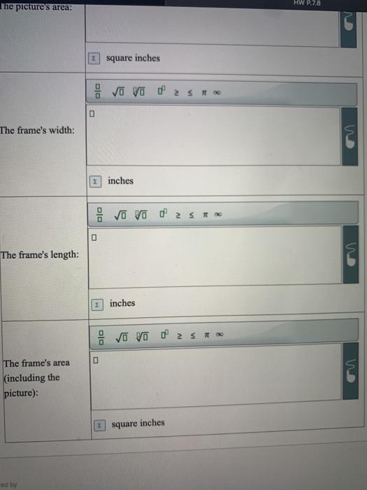 Solved A rectangular picture is placed in a rectangular | Chegg.com