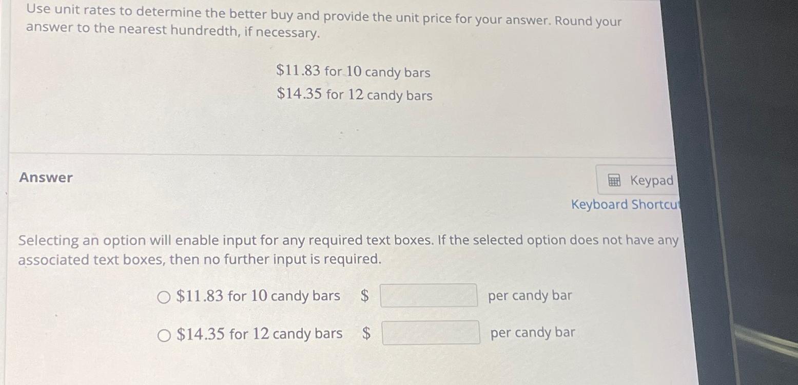 Solved Use unit rates to determine the better buy and | Chegg.com
