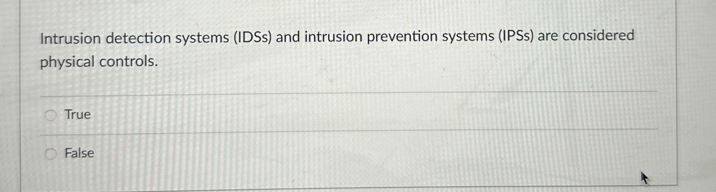 Solved Intrusion Detection Systems Idss ﻿and Intrusion