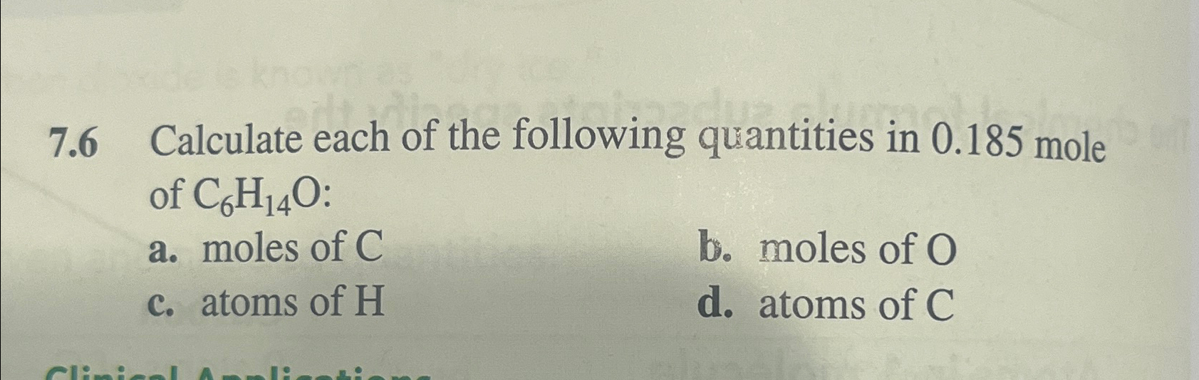 Solved 7.6 ﻿Calculate each of the following quantities in | Chegg.com