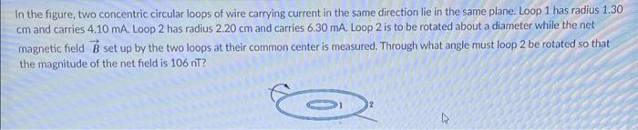 Solved In the figure, two concentric circular loops of wire | Chegg.com
