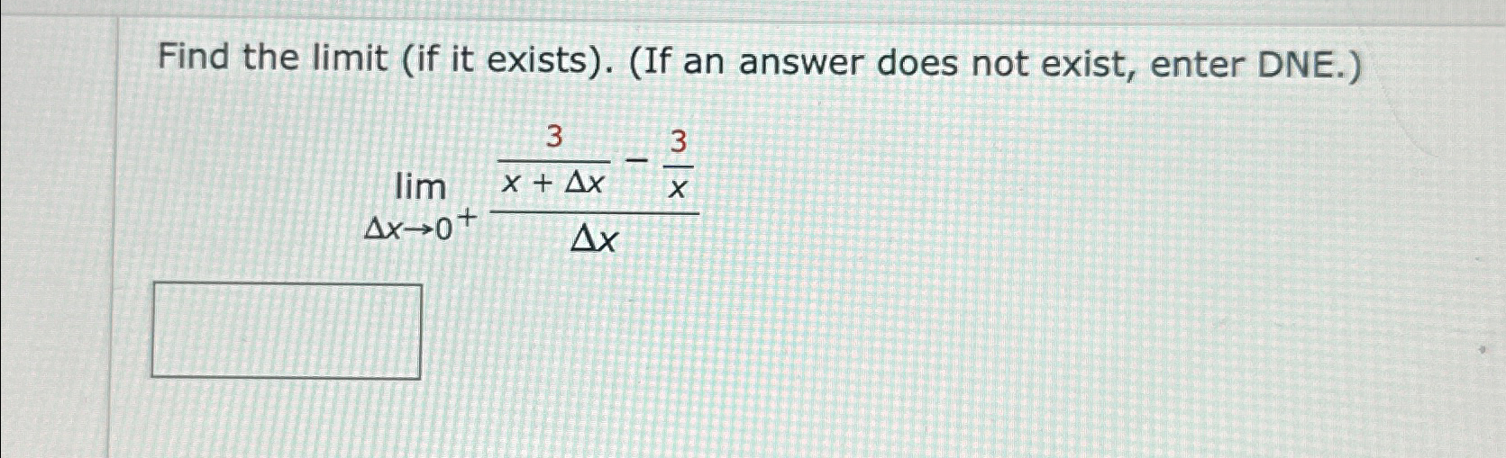 Solved Find the limit (if it exists). (If an answer does not | Chegg.com