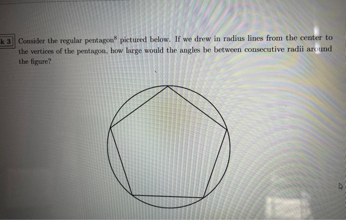Solved Consider the regular pentagon 8 pictured below. If we | Chegg.com