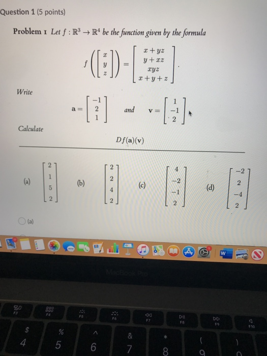 Solved Question 1 (5 points) Problem i Letf: R3 R4 be the | Chegg.com Solved Question 1 (5 points) Problem i Letf: R3 R4 be the | Chegg.com