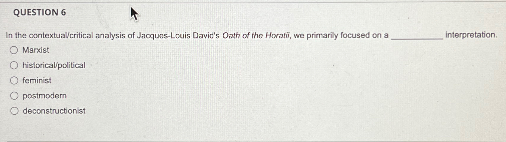 Solved QUESTION 6In the contextual/critical analysis of | Chegg.com