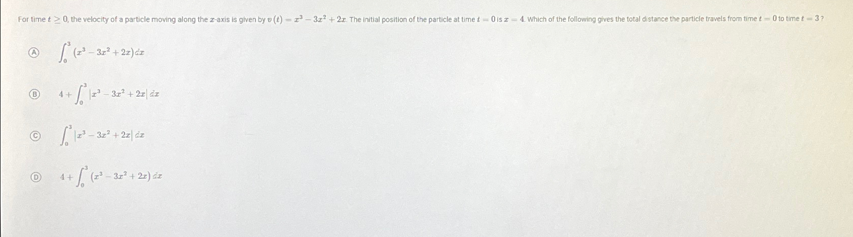 Solved ∫03(x3-3x2+2x)dx4+∫03|x3-3x2+2x|dx∫03|x3-3x2+2x|dx4+∫ | Chegg.com