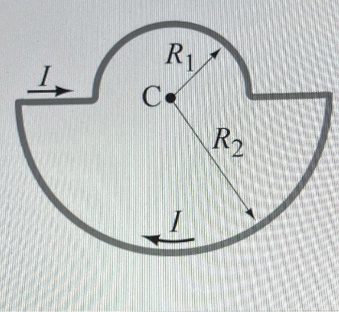 Solved A wire is formed into the shape of two half circles | Chegg.com