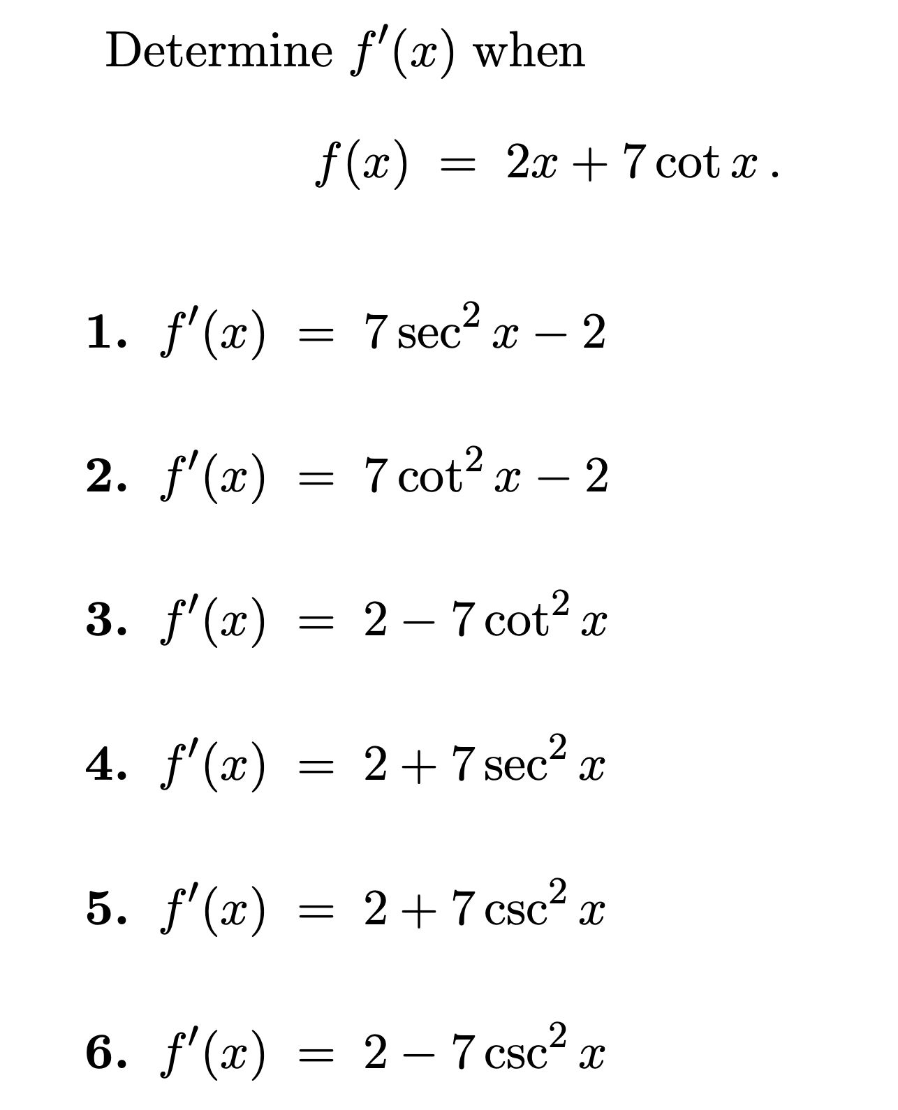 Solved Determine f'(x) | Chegg.com