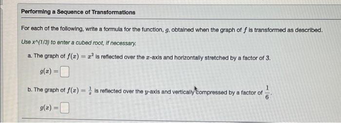 Solved Performing a Sequence of Transformations For each of | Chegg.com