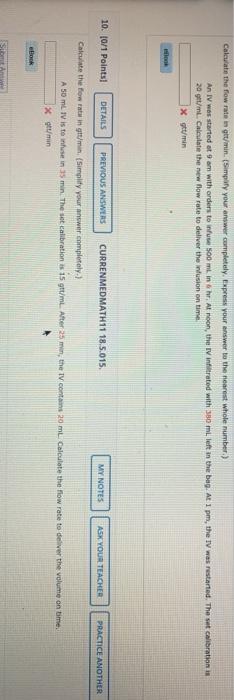 Solved Calculate the flow rate in gtt/min (simply your | Chegg.com