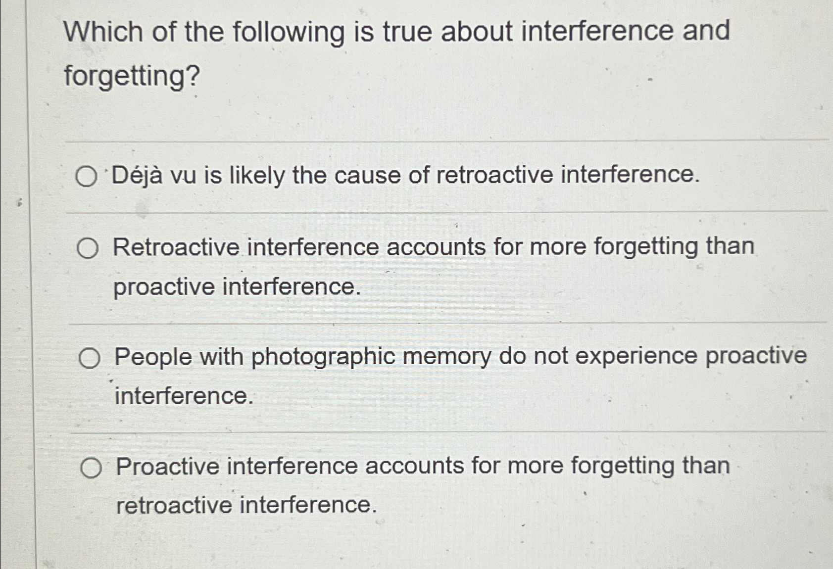Solved Which of the following is true about interference and | Chegg.com