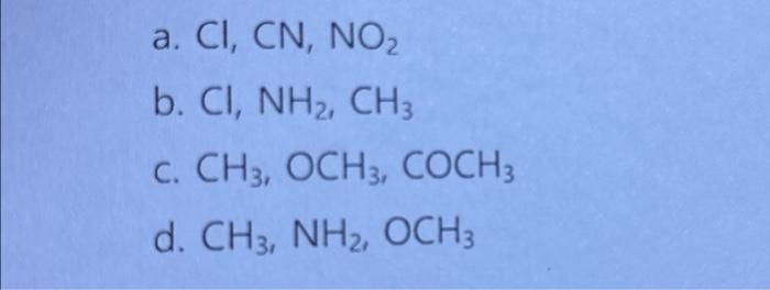 Solved What is the collection of activating groups in the | Chegg.com