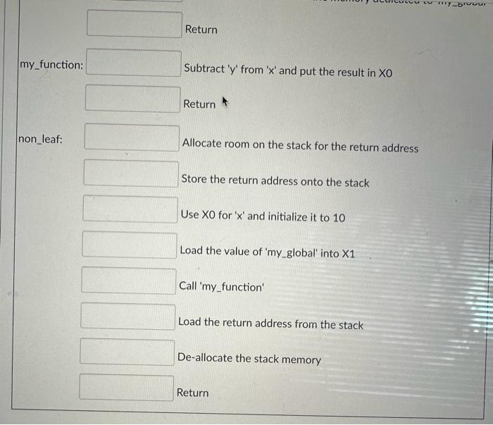 Solved Implement the following in LEGv8 assembly. Assume | Chegg.com