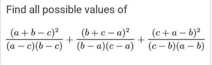 Solved Find all possible values of | Chegg.com