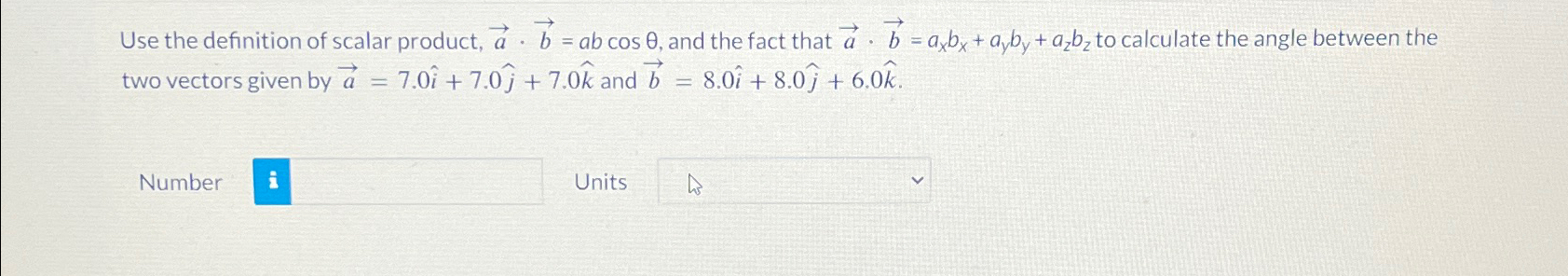 Solved Use the definition of scalar product, | Chegg.com