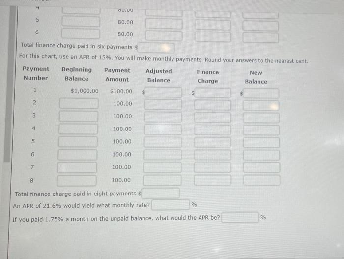 Directions Using the adjusted balance method of | Chegg.com