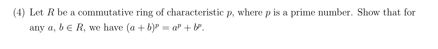 Solved by an EXPERT Let R be a commutative ring of characteristic p ...